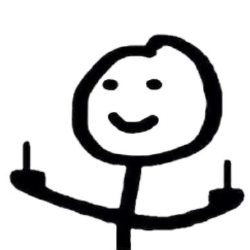 "Stick figure middle finger" Sticker for Sale by catcraftss | Redbubble