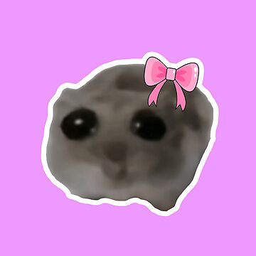 "Sad Hamster" Sticker by andreasbmlr | Redbubble