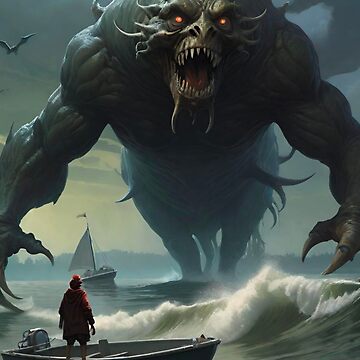 "Ocean’s Wrath: Terrifying Encounter with a Giant Dark Fantasy Sea ...