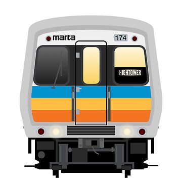 "MARTA Rail SFB CQ310 Train (Retro Stripes)" Sticker for Sale by ...