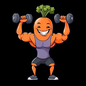 "Gym Carrot Gym Plant Based Gains" Sticker by Amzg-Designs | Redbubble