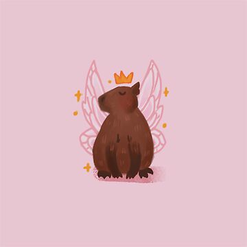 "Fairy Capybara Queen" Sticker for Sale by Yasziart | Redbubble