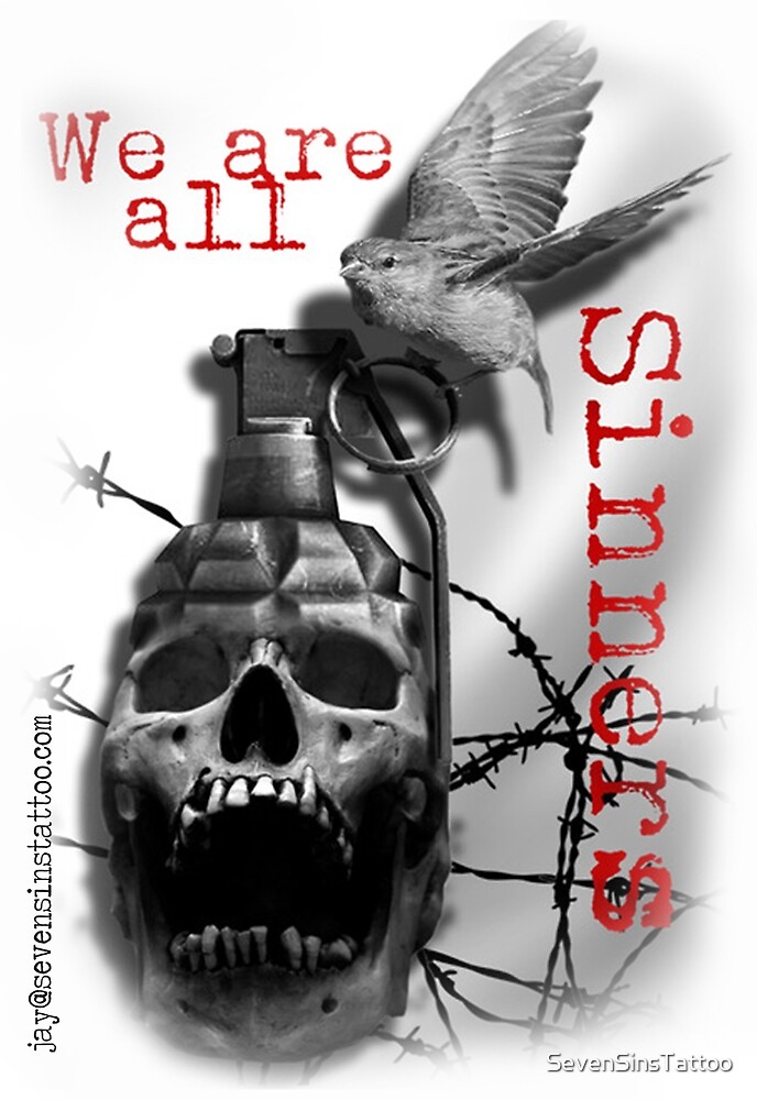 "Skull Grenade" by SevenSinsTattoo | Redbubble