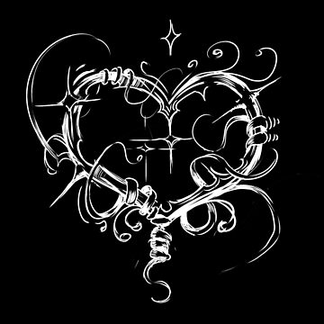 "Cyber Sigilism heart white" Sticker for Sale by Bartek0 | Redbubble