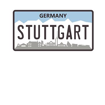 "Stuttgart Germany license plate" Sticker for Sale by S-p-a-c-e | Redbubble