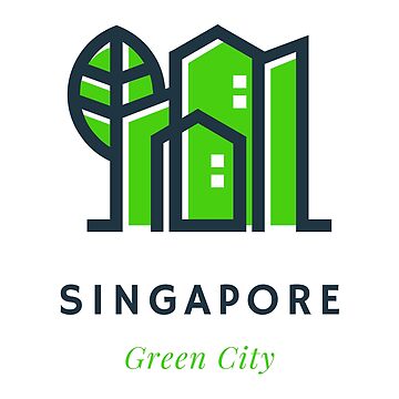 "Singapore Asia Sustainable Green City Logo" Sticker for Sale by ...