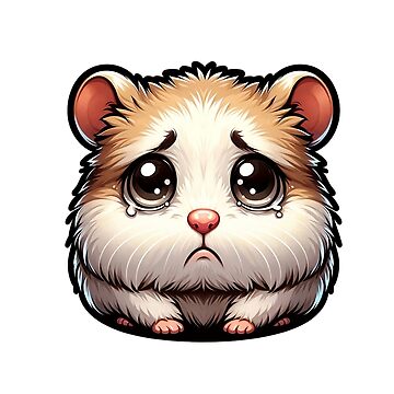 "Sad Hamster - Tender Moments" Sticker for Sale by NexaArts | Redbubble