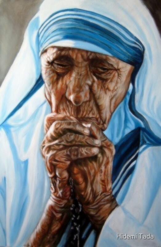 "portrait of Mother Teresa" by Hidemi Tada | Redbubble