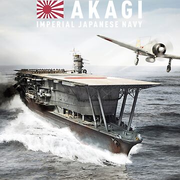 "Japanese aircraft carrier Akagi - IJN" Sticker for Sale by Stefan ...