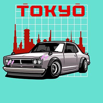 "tokyo driver " Sticker for Sale by L Samos | Redbubble