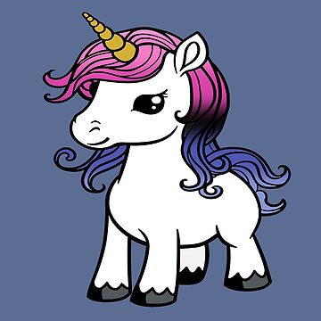 "Cute Omnisexual Pride Flag Unicorn, Subtle Kawaii Omnisexual Unicorn ...