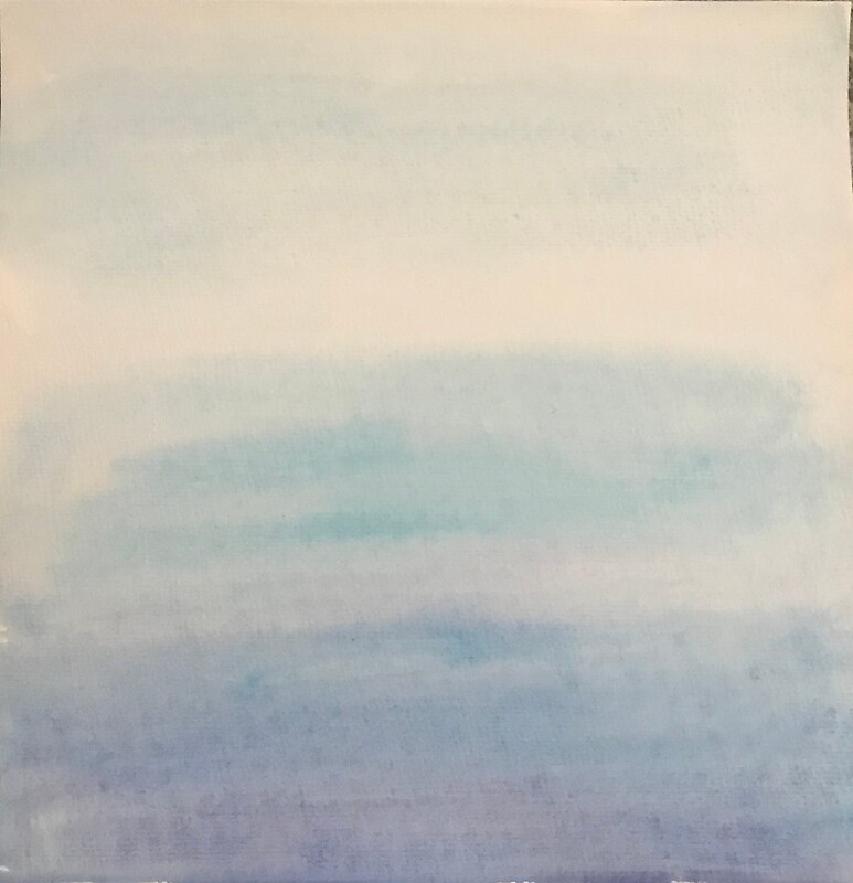 "Ombre Sky Blue Watercolor Hand-Painted Effect" by podartist | Redbubble