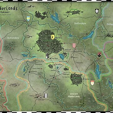 "The Midderlands Hex Map" Canvas Print for Sale by glynnseal | Redbubble