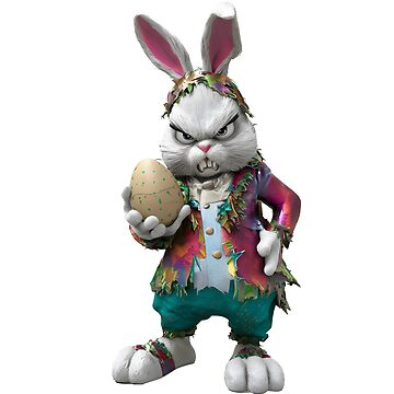 "Angry Easter Bunny" Sticker for Sale by Carbon-Hop | Redbubble