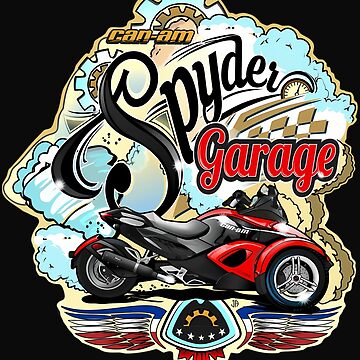 "Can-Am Spyder Garage Sign Logo" Sticker for Sale by TiffanyHeffe ...