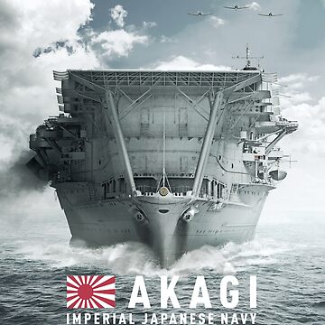 "Japanese aircraft carrier Akagi - IJN " Sticker for Sale by Stefan ...