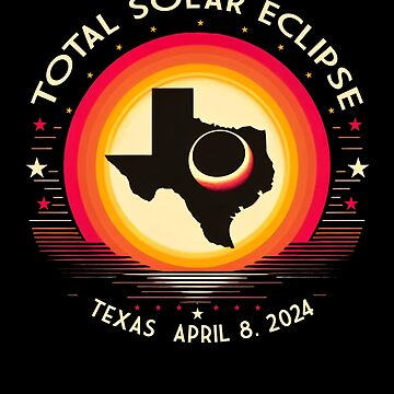 "Interactive Map Texas Eclipse 2024 Path Of Solar Eclipse" Sticker for ...