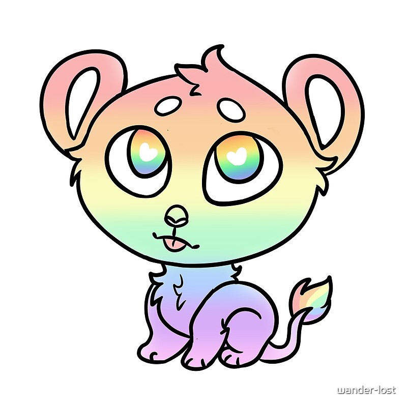 "gay pride lion cub" by wander-lost | Redbubble