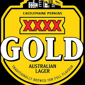 "Xxxx Gold Logon Australian Lager Castlemaine Perkins" Sticker for Sale ...