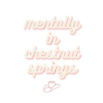 "mentally in chestnut springs" Sticker for Sale by brezz7731 | Redbubble