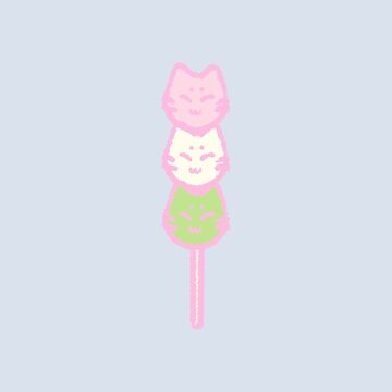 "Cat Dango" Sticker for Sale by Lieruft | Redbubble