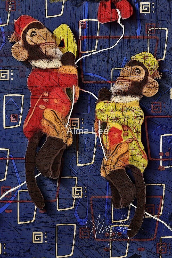 "Monkey See, Monkey Do: Mid Century Modern Monkey a" by Alma Lee ...