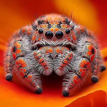 "Poppy Jumping spider" Sticker for Sale by Spiderfalls | Redbubble