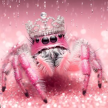 "Pink Princess Jumping Spider" Sticker for Sale by Spiderfalls | Redbubble