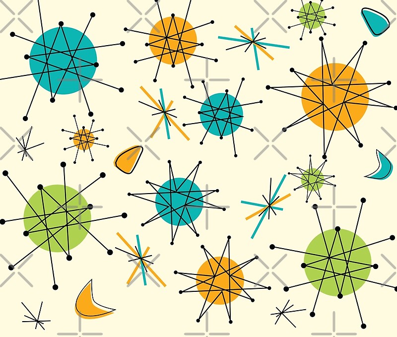 "1950s Atomic Retro Pattern" by xJacky2312x | Redbubble