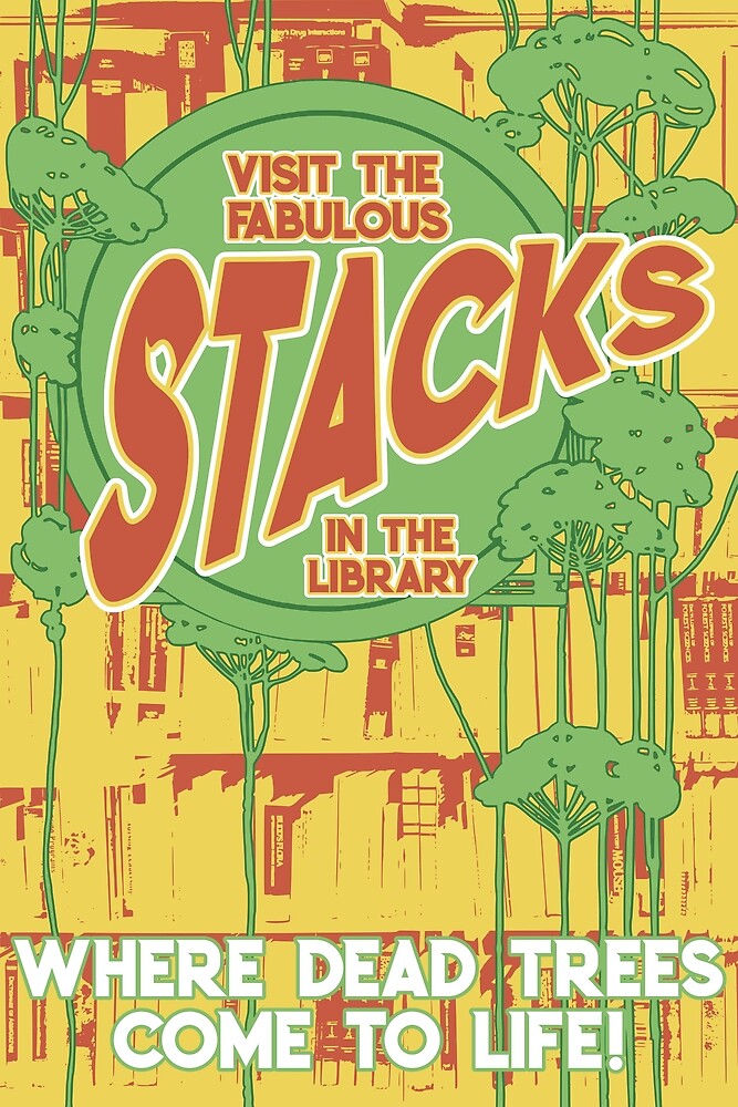 "Library Stacks Poster" by alexp01 | Redbubble