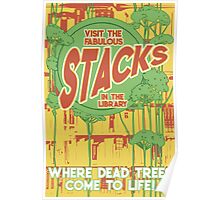"Library Stacks Poster" by alexp01 | Redbubble