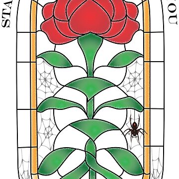 "Creel House Stained Glass Window Dream a Little Dream of Me" Sticker ...