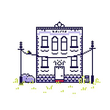 "1-bit Building Pixel Art " Sticker for Sale by Kate27sun | Redbubble