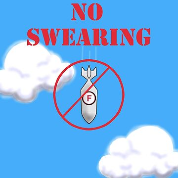 "No Swearing" Sticker for Sale by C-Joy | Redbubble