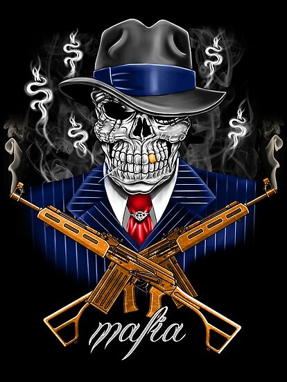 Póster «Gangster Skull Mafia Guns Arts Niebla Dólares Dinero» de ...