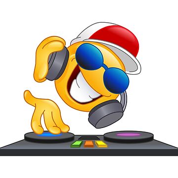 "DJ Emoticon" Sticker for Sale by Yael Weiss | Redbubble