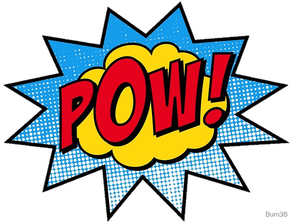 "POW! Onomatopoeia Pop Art" by Burn38 | Redbubble