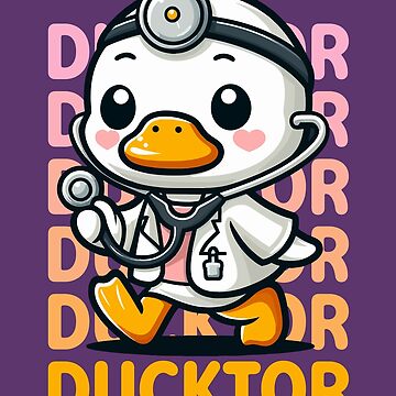 "Ducktor - Funny Duck Doctor " Sticker for Sale by RareBunny | Redbubble