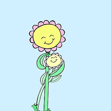 "Cute, Happy & Loving Cartoon Flowers" Sticker for Sale by JoyousArt4u ...