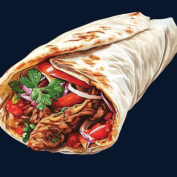 "Middle Eastern Food - Shawarma" Sticker for Sale by Alicia Chee ...