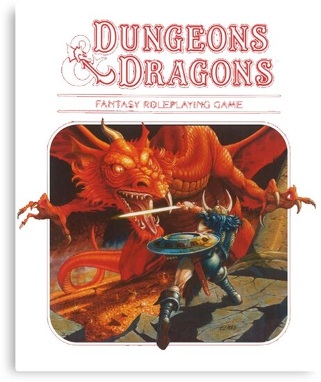 "dungeons and dragons red box" Canvas Print by jemelnyong | Redbubble