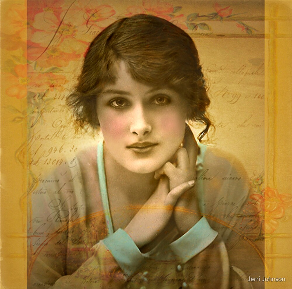 "Vintage Girl" by Jerri Johnson | Redbubble