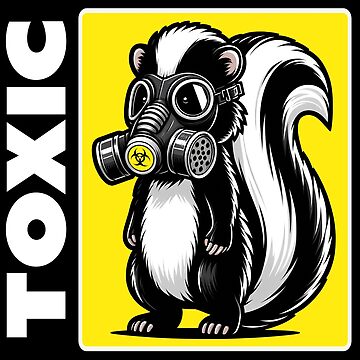"Skunk with gas mask - Toxic Statement Biohazard" Sticker by ...