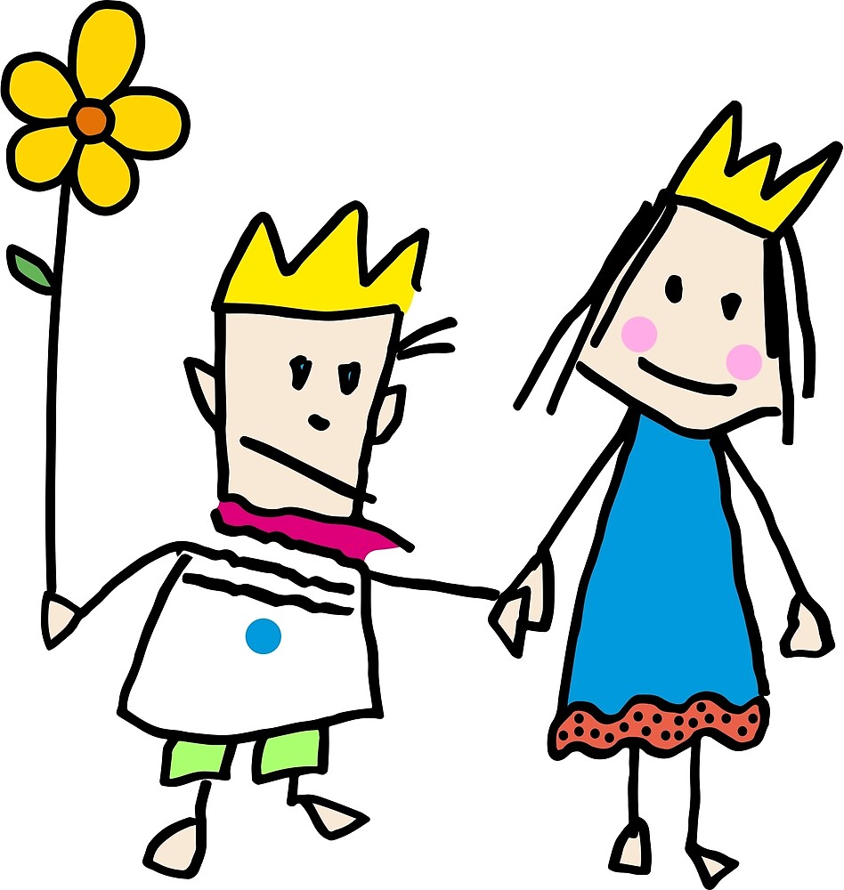 "Stick figure in love queen sunflower Valentine's Day" by Helen-Storm ...