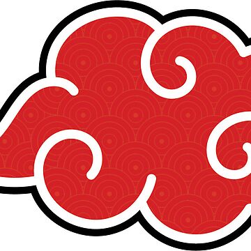 "THE Akatsuki Cloud" Sticker for Sale by RarebirdRobo | Redbubble