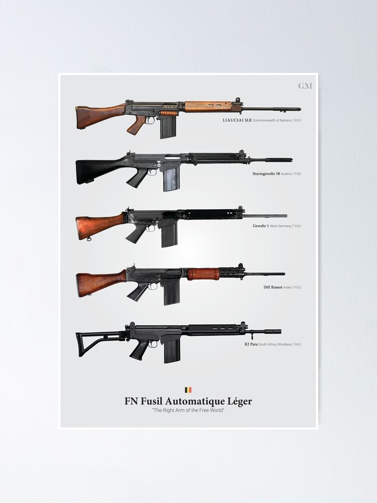 "FN FAL - Right Arm of the Free World" Poster by nothinguntried | Redbubble