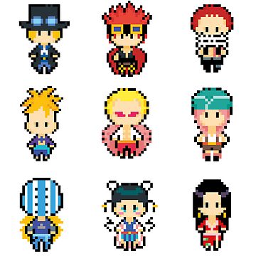 "One Piece Pixel Art" Sticker for Sale by kobmamba | Redbubble