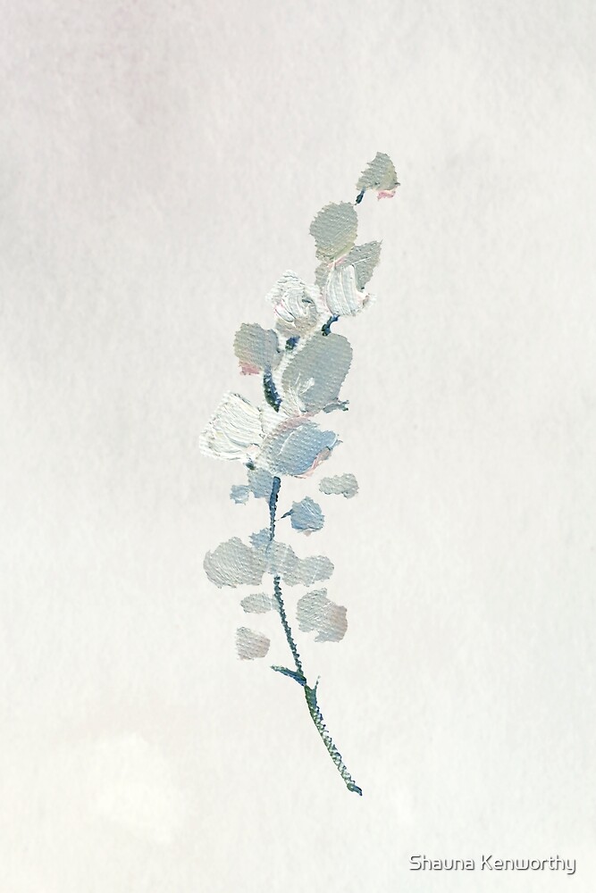 "Cream watercolor flowers on cream background" by Shauna Kenworthy ...