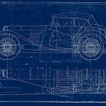 "MG TC Blueprint Diagram" Photographic Print for Sale by JustBritish ...