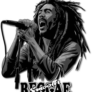 "Vector`s drawing of the king of reggae music." Sticker for Sale by ...